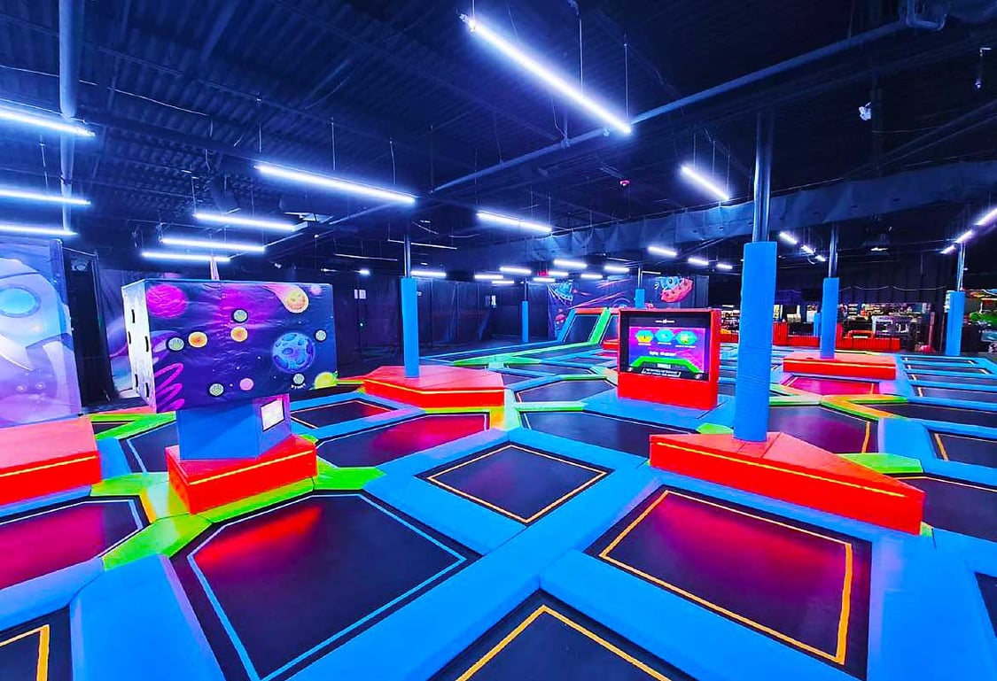 LED lighting – a new trend in Trampoline park design