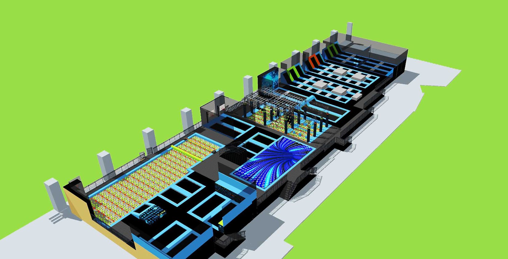 How to design your first Trampoline park?